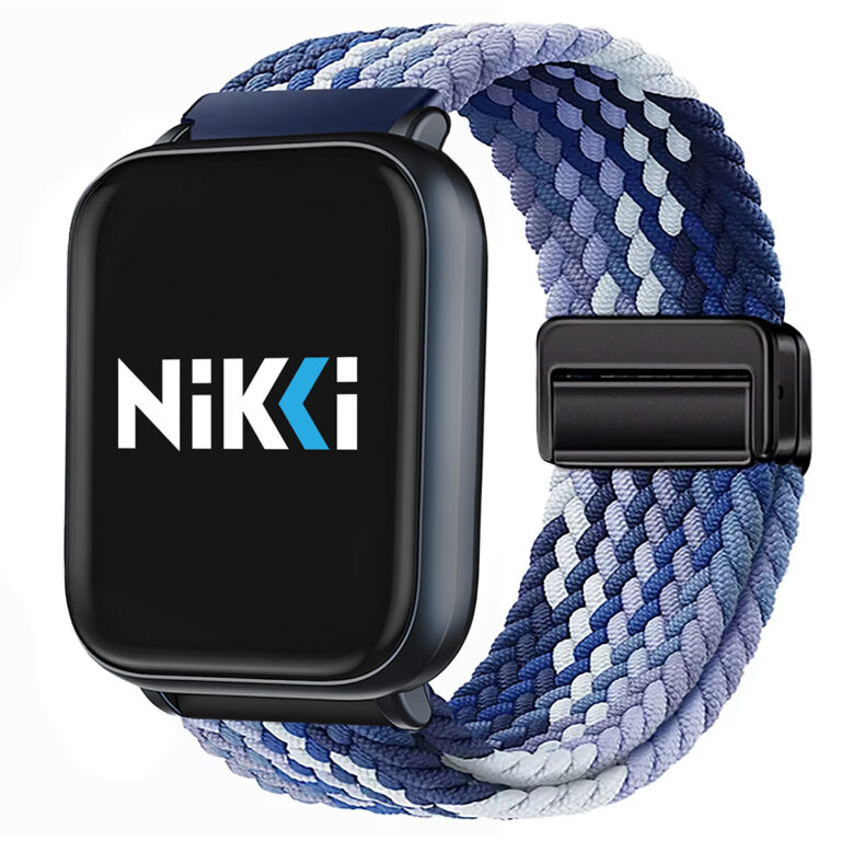 Blueberry Magnetic Nylon Braided Loop Strap - NIKKI