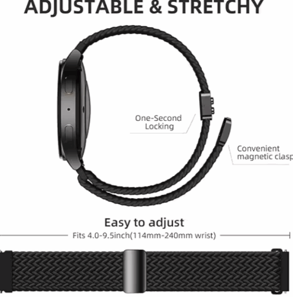 Fir Green Magnetic Nylon Braided Loop Strap - NIKKI