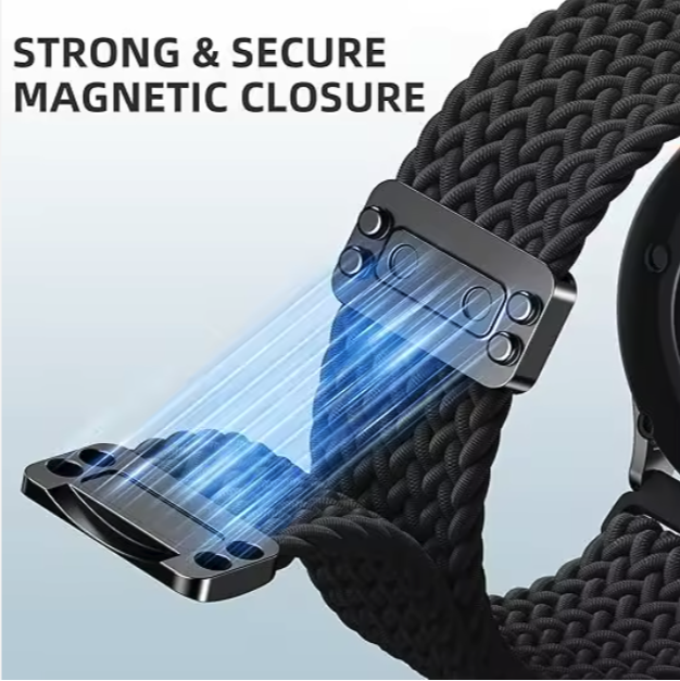 Blueberry Magnetic Nylon Braided Loop Strap - NIKKI